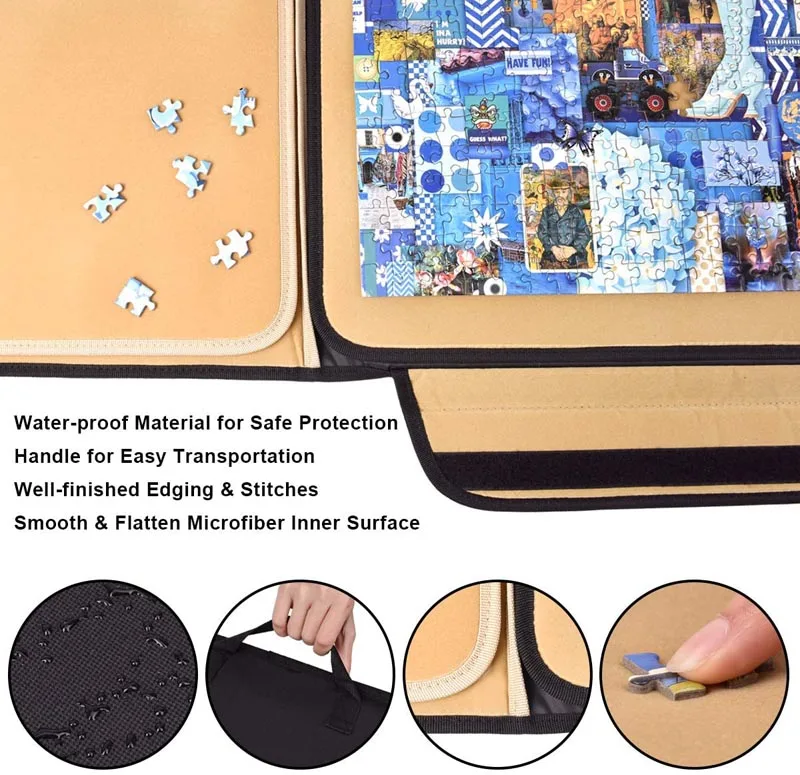 Portable Jigsaw Puzzle Board with Sorting Trays - Eco-friendly