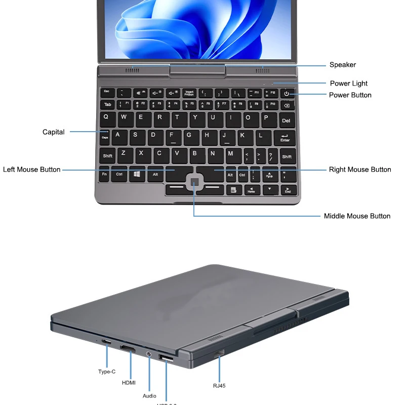 PiPO 8" 512GB SSD Touch Screen Business Notebook Laptop & 12GB RAM
