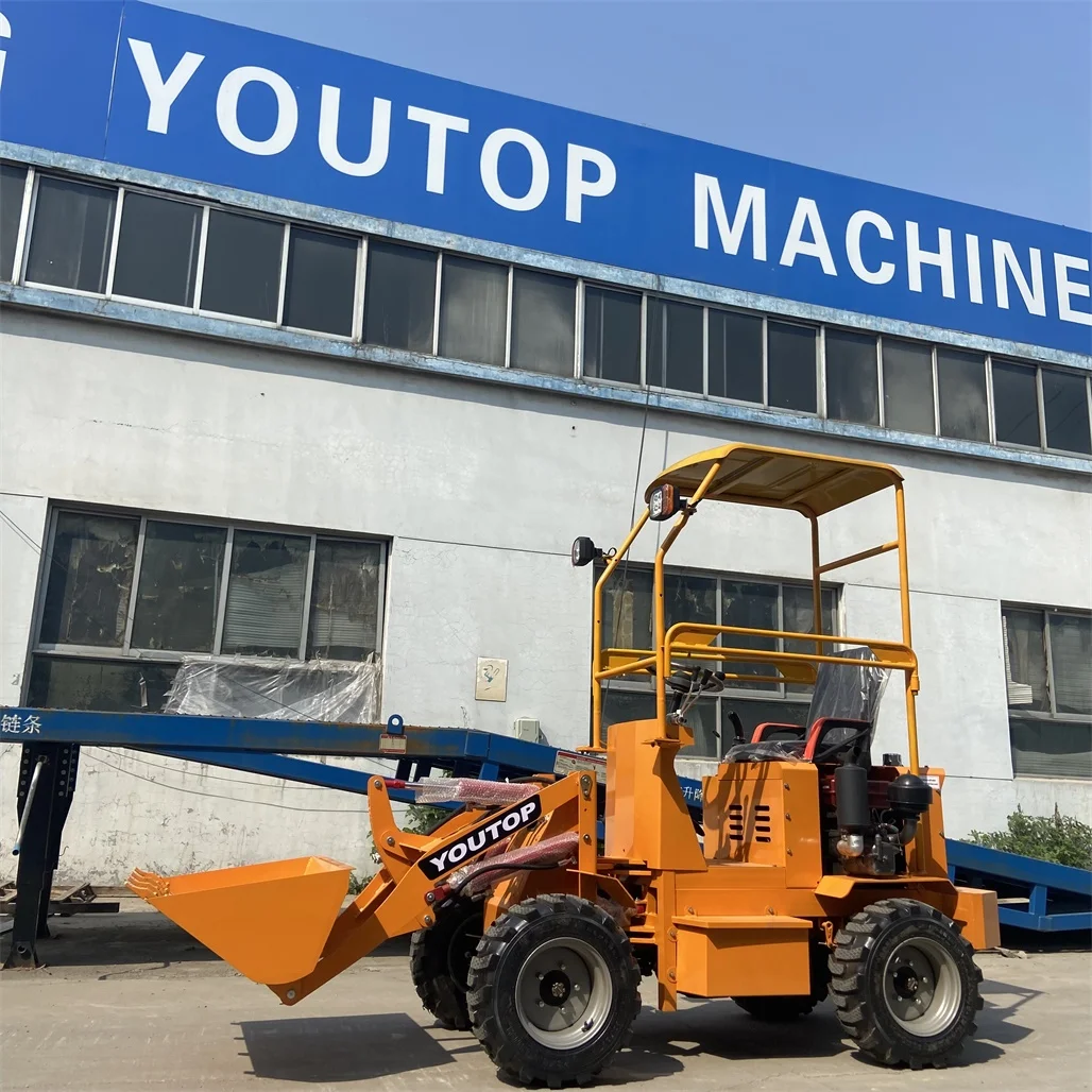 Cheap 450kg Mini Wheel Loaders Mini Front End Loader Small Diesel ...