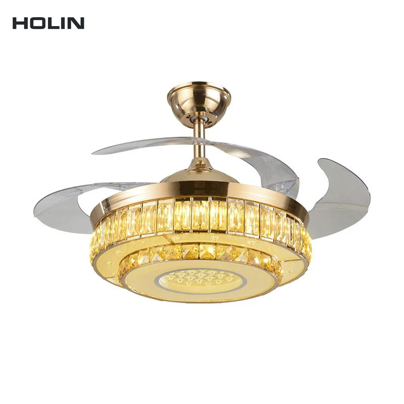 ceiling fan with light and remote control modern decorative invisible ...