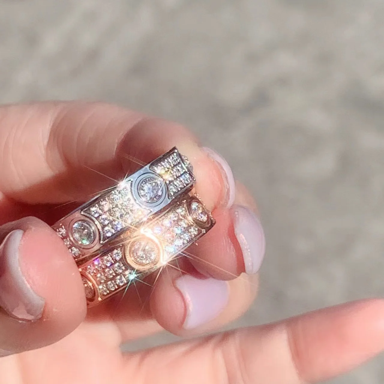 Wholesale real 18k fashion jewelry diamond couple Love Screwdriver ...