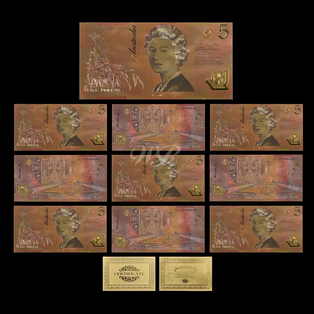Custom Australia Paper Banknotes Gold Banknote Dollars Bank Note Bills ...