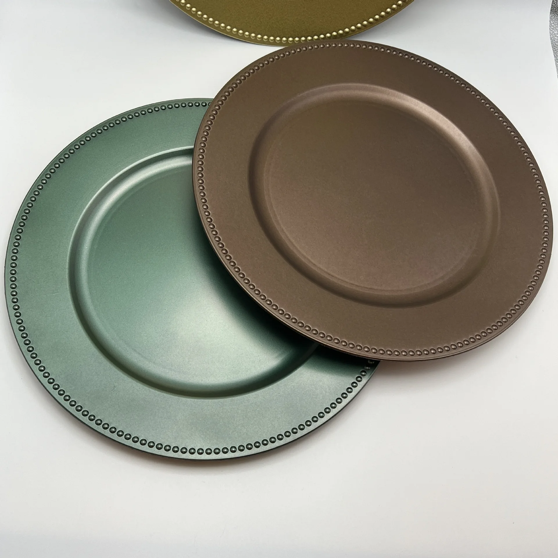 Customizable Wedding Hotel Party Decoration Plate Gold Banquet Dinner ...