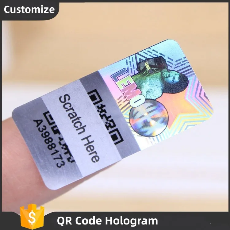 Custom 3d Seal Void Hologram Sticker Serial Number Scratch Off Anti ...