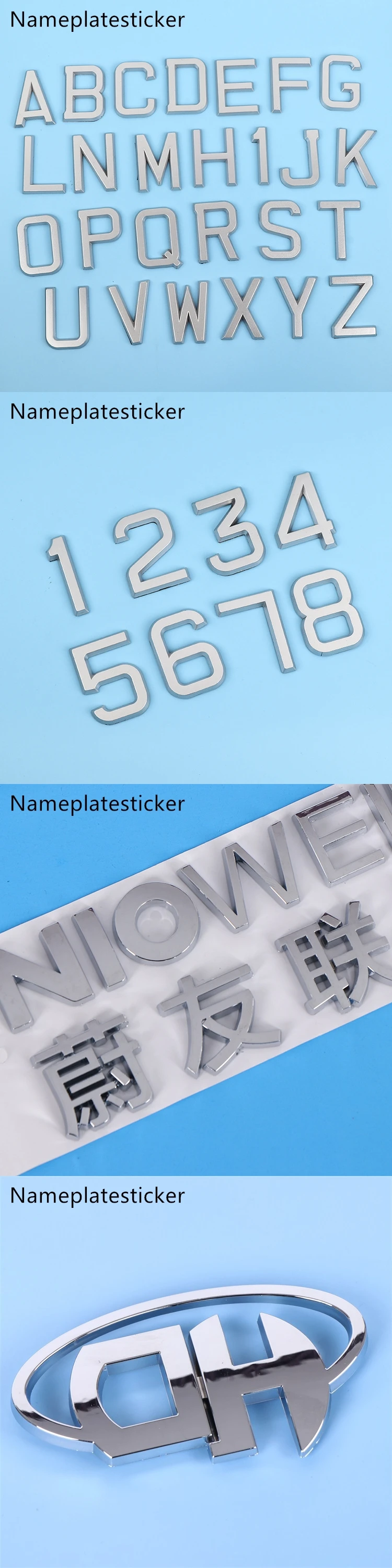 Customize Car Logo 3d Abs Chrome Car Body Sticker Auto Emblems - Buy ...