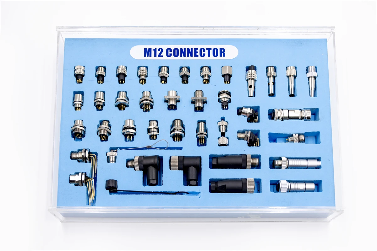 M8 M12 Circular Connector Cable, IP67 Waterproof 2-12 Pin Male Female ...