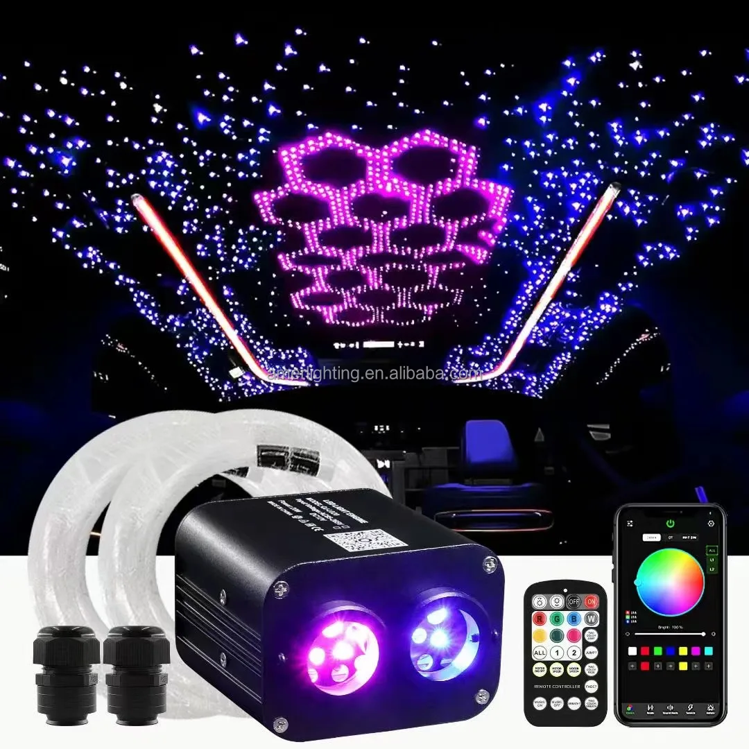 20w Dual Color Twinkle Roof Ceiling Star Kit Fiber Optic Star Kit ...