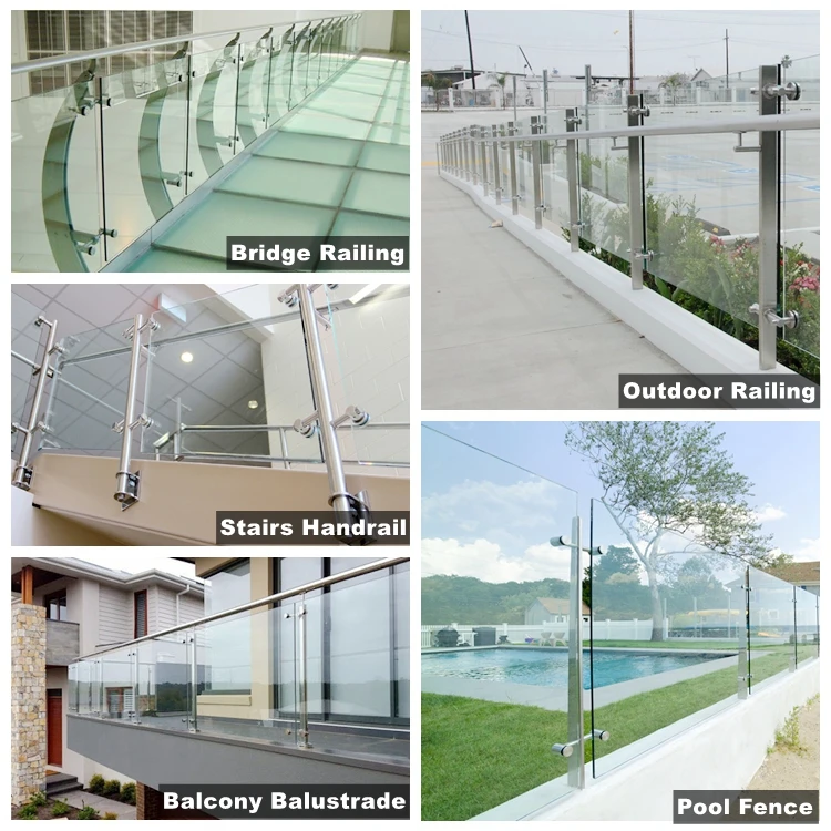 Complete 2 Arm Glass Railing Fencing Stainless Steel Hardware Spider ...
