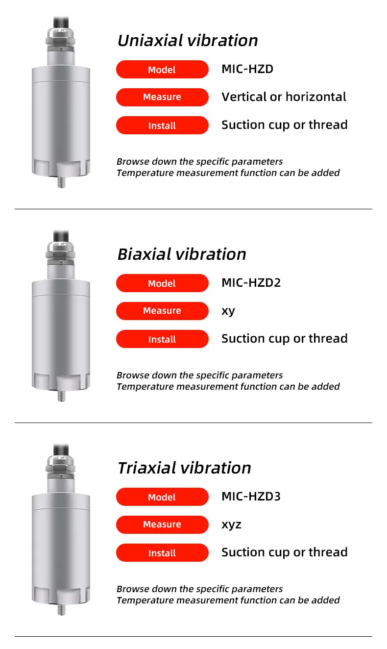 High Quality Integrated Vibration Transducers for Monitoring