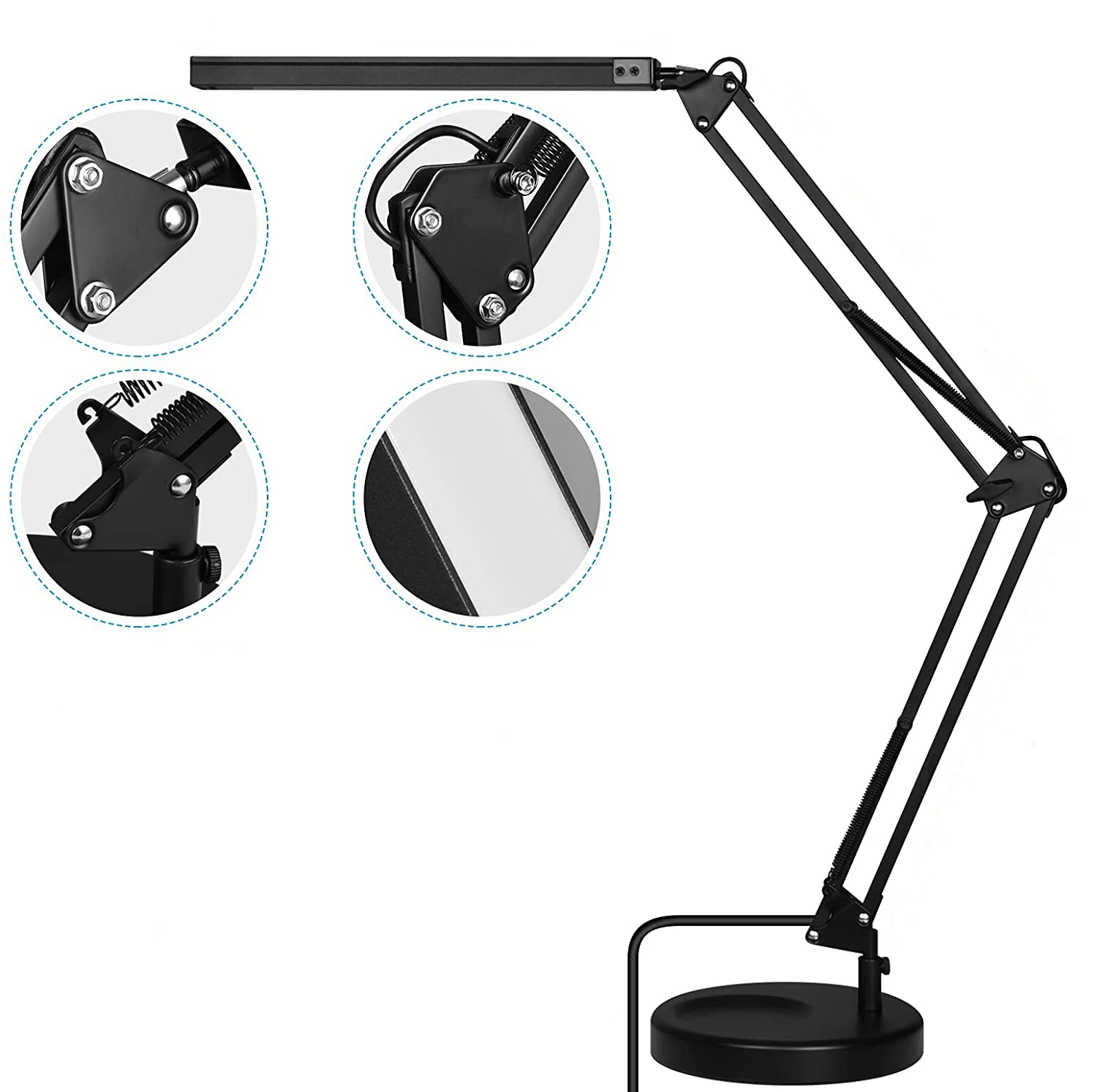 Modern Industrial Wind Mechanical Swing Arm Led Work Desk Lamp With ...