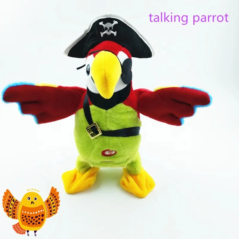 Popular Plush Recording And Repeating Parrot Electric Talking Parrot ...