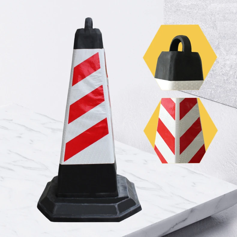Durable Road Work Cone Safety Sign Collision Traffic Cone Reflective ...