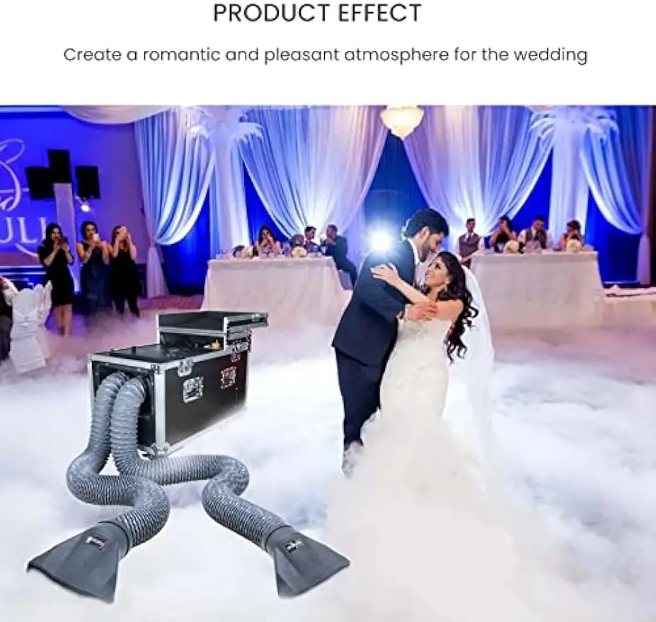 Topflashstar 4000W Low Lying Fog Machine for Wedding & Events