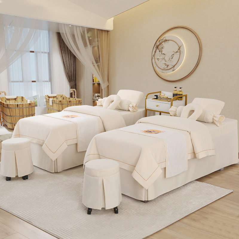 4-piece Luxury Massage Table Sheet Set - Premium Facial Bed Cover ...