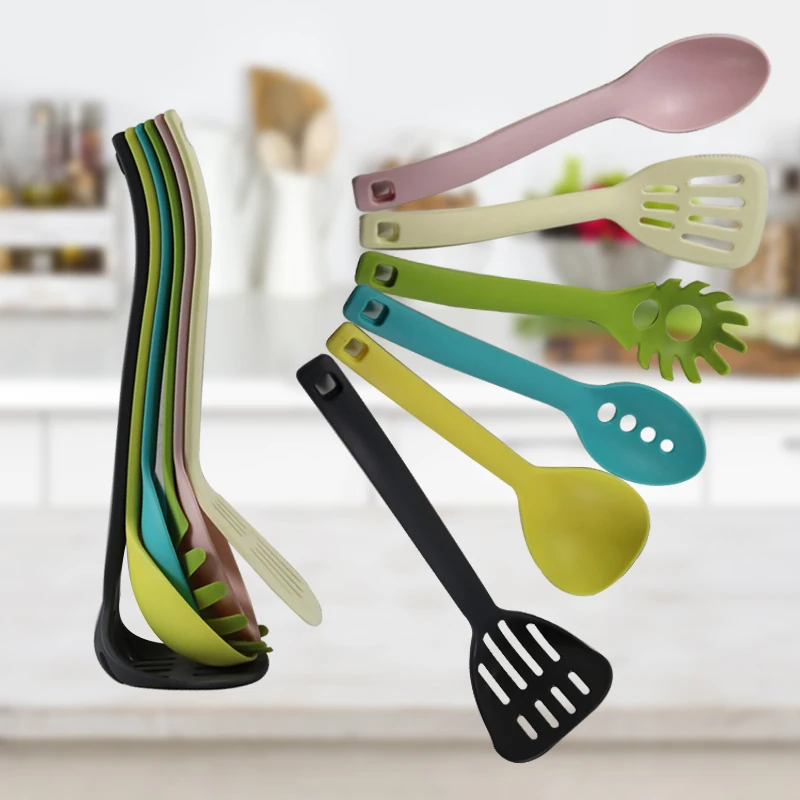 6 Piece Magnetic Storage Stand Nylon Utensils Customize Color Nested ...