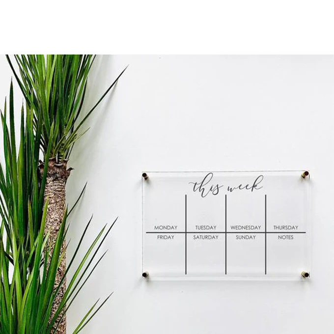 Personalized Cursive Acrylic Handwriting Practice Board Dry Eraser Memo ...