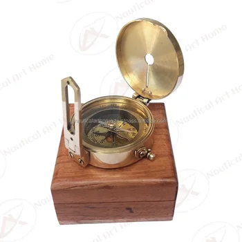 Compass Compass - Clinometer Nautical Brass Pocket Compass With Box By ...