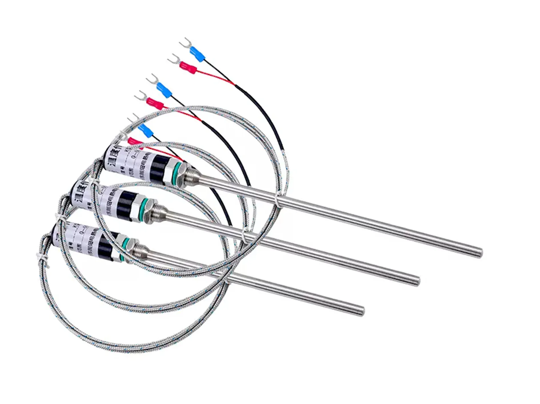 PT100 Temperature Sensor with 3 Wire SMT and Threaded Probe
