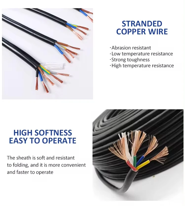 Flexible Control Cable - Zr Rvv 4 Core Electrical Cable