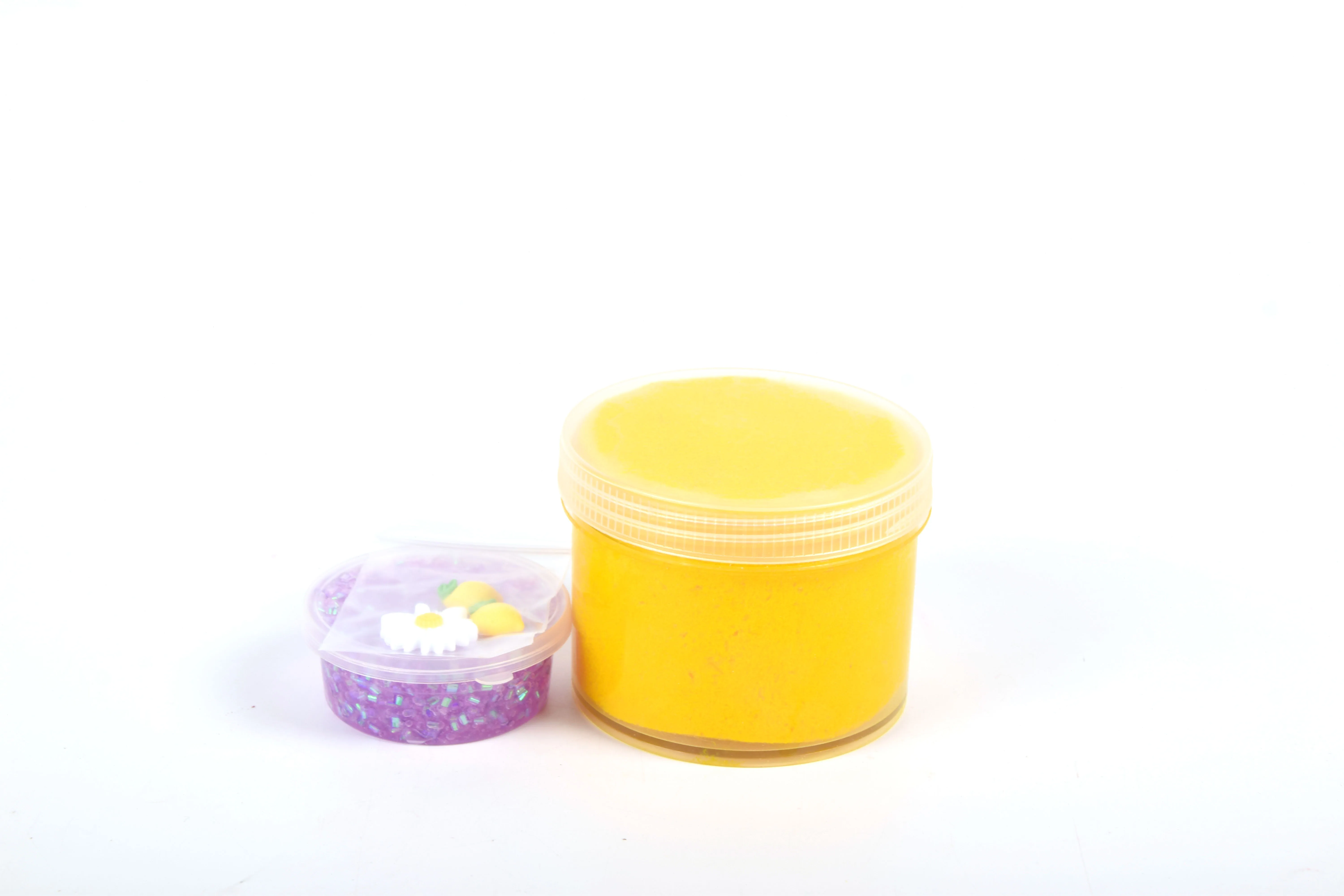 Wholesale Yellow Cloud Slime With Lemon Resin Charm Crunchy Slime With ...