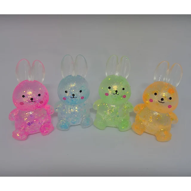 Cute Unisex Kid TPR Stretchy Squeeze Soft Toy Rabbit