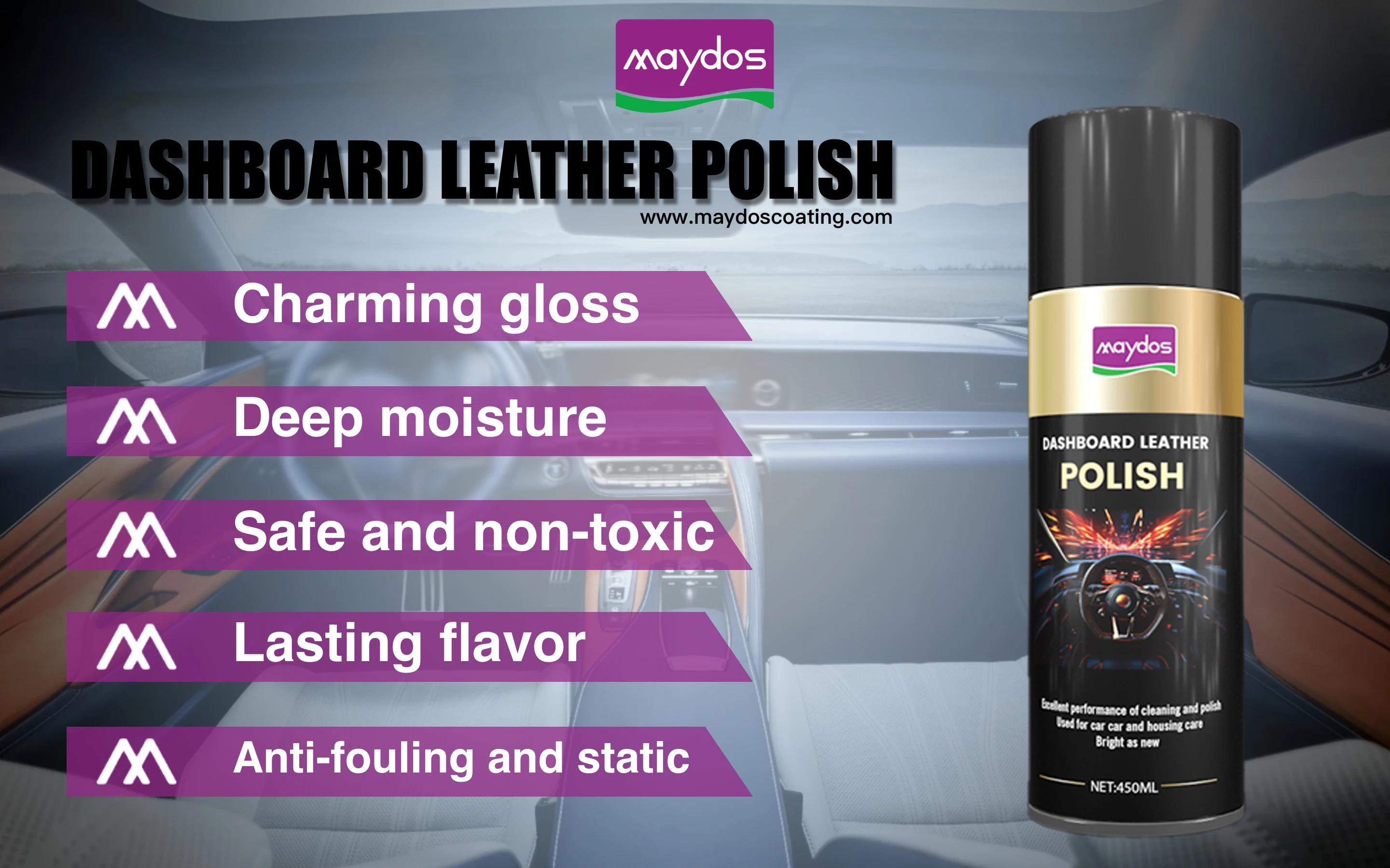 Car Dashboard Leather Polish - Eco-Friendly Protection