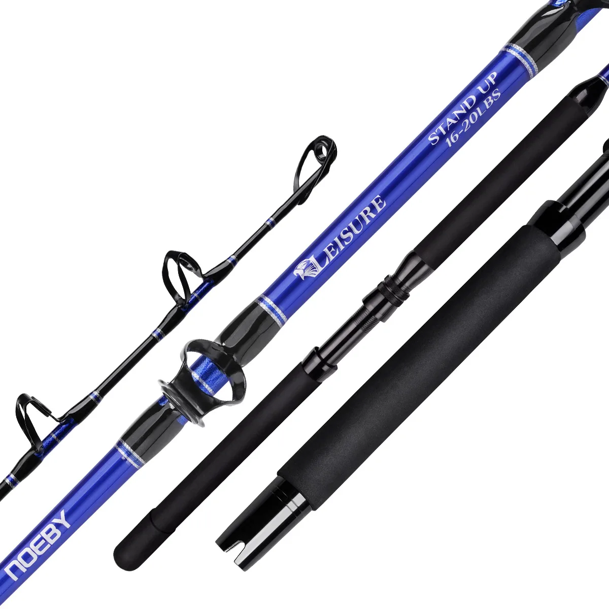 NOEBY Heavy Duty Trolling Spiral Guides Stand Up Big Game Rod 1.70m ...