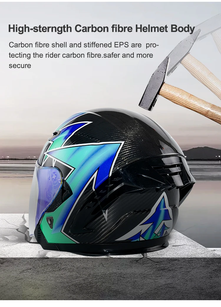 Unisex Motorcycle Helmet 3/4 Half Helmet Open Face Helmet For Motor ...
