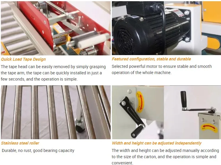 Factory Direct High Quality Automatic Adjustment Taping Carton/box/case ...