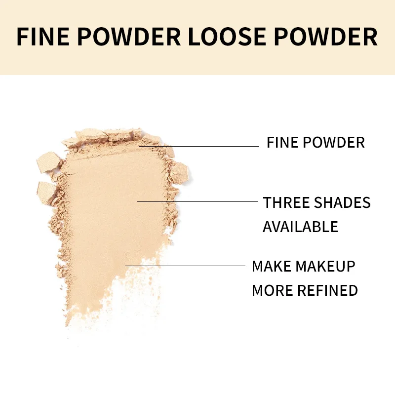 Julystar 3-color Concealer Loose Powder Light Nude Slim Matte Powder ...