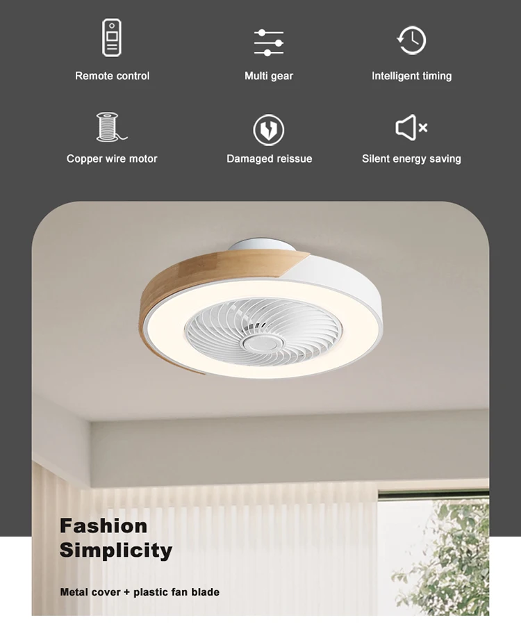 HSG 20-Inch Low Profile Ceiling Fan with ABS Remote Control