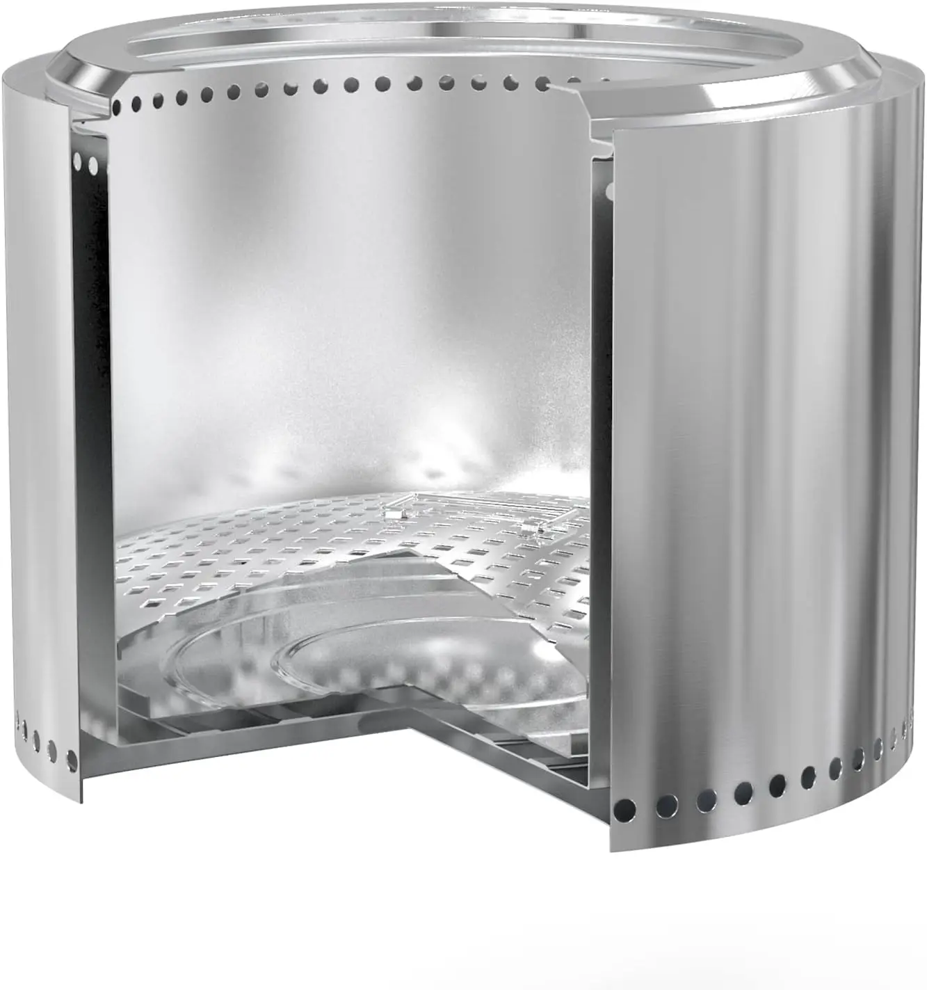 19inch Smokeless Fire Pit 304 Stainless Steel Firepit Outdoor Steel ...