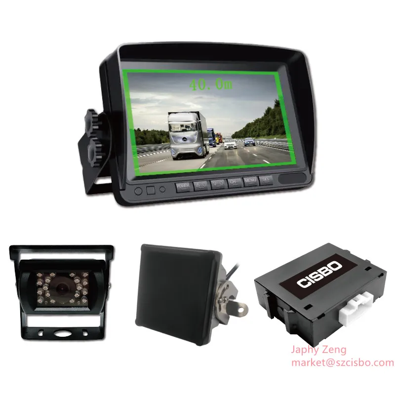 Truck Radar Sensor Proximity Warning System 40m Distance Visual Blind ...