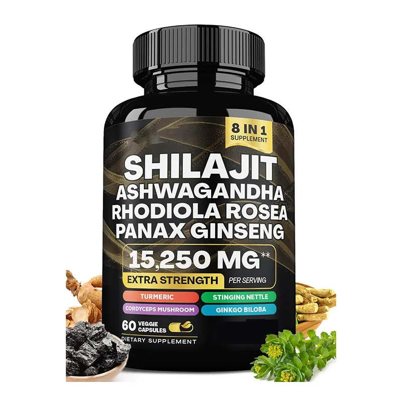 All-in-one Herbal Capsules Combination Of Shilajit Ashwagandha Turmeric ...