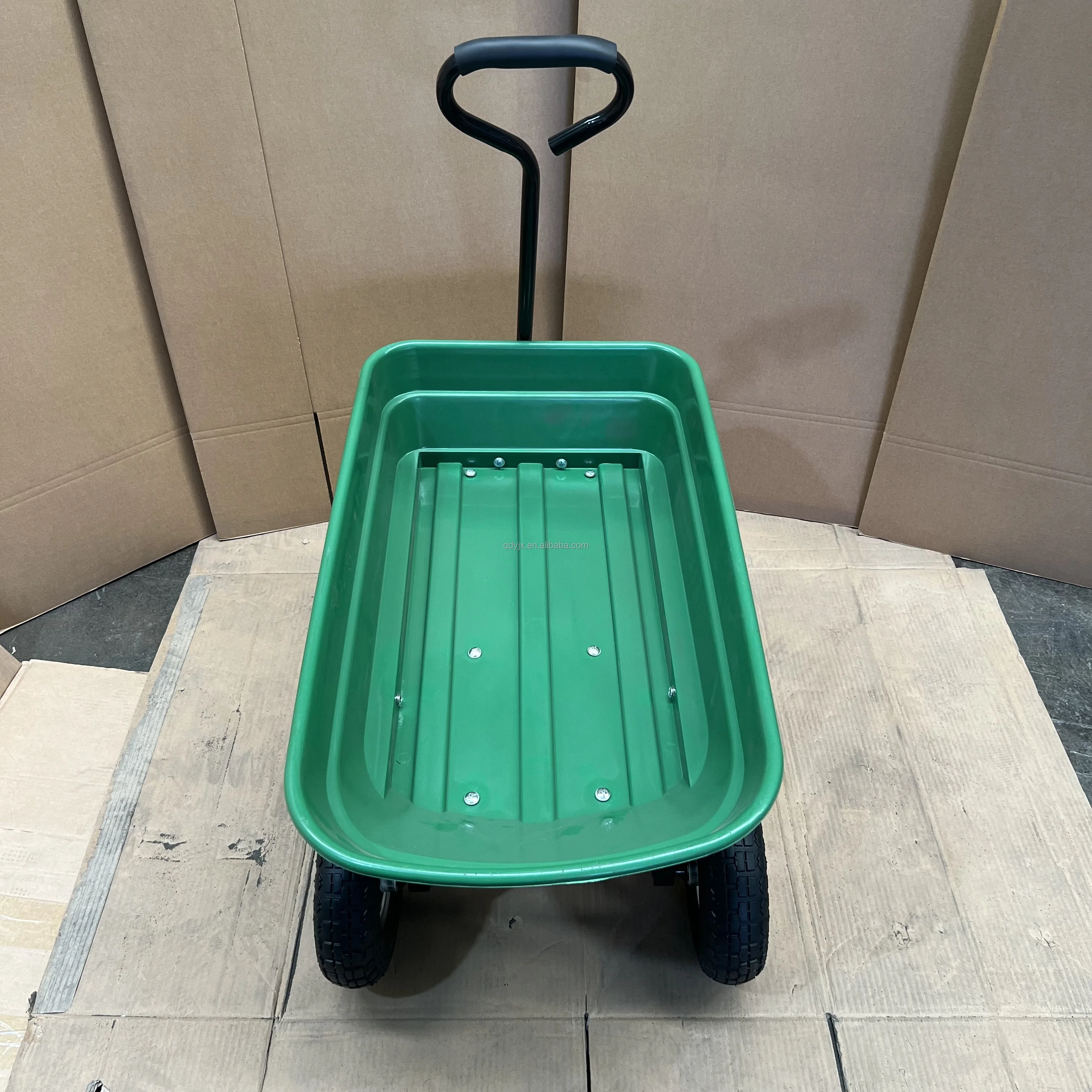 GARDEN DUMP TROLLEY Heavy Load Gravel Soil Cart Tipping Wheelbarrow Tip ...