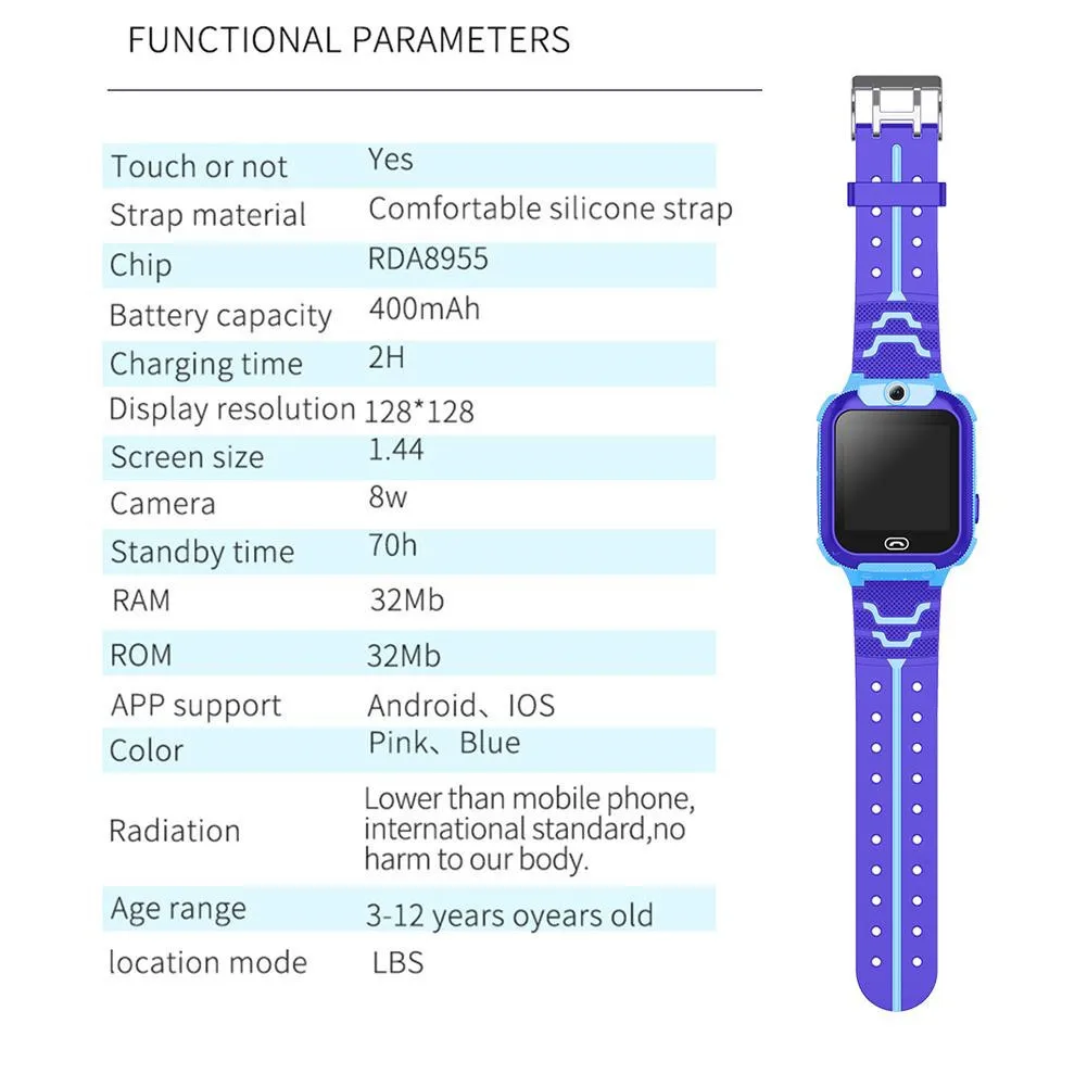 Q19 Kids Smart Watch Sos Lbs Tracker Q12 Q19 Children Watch With Sim ...