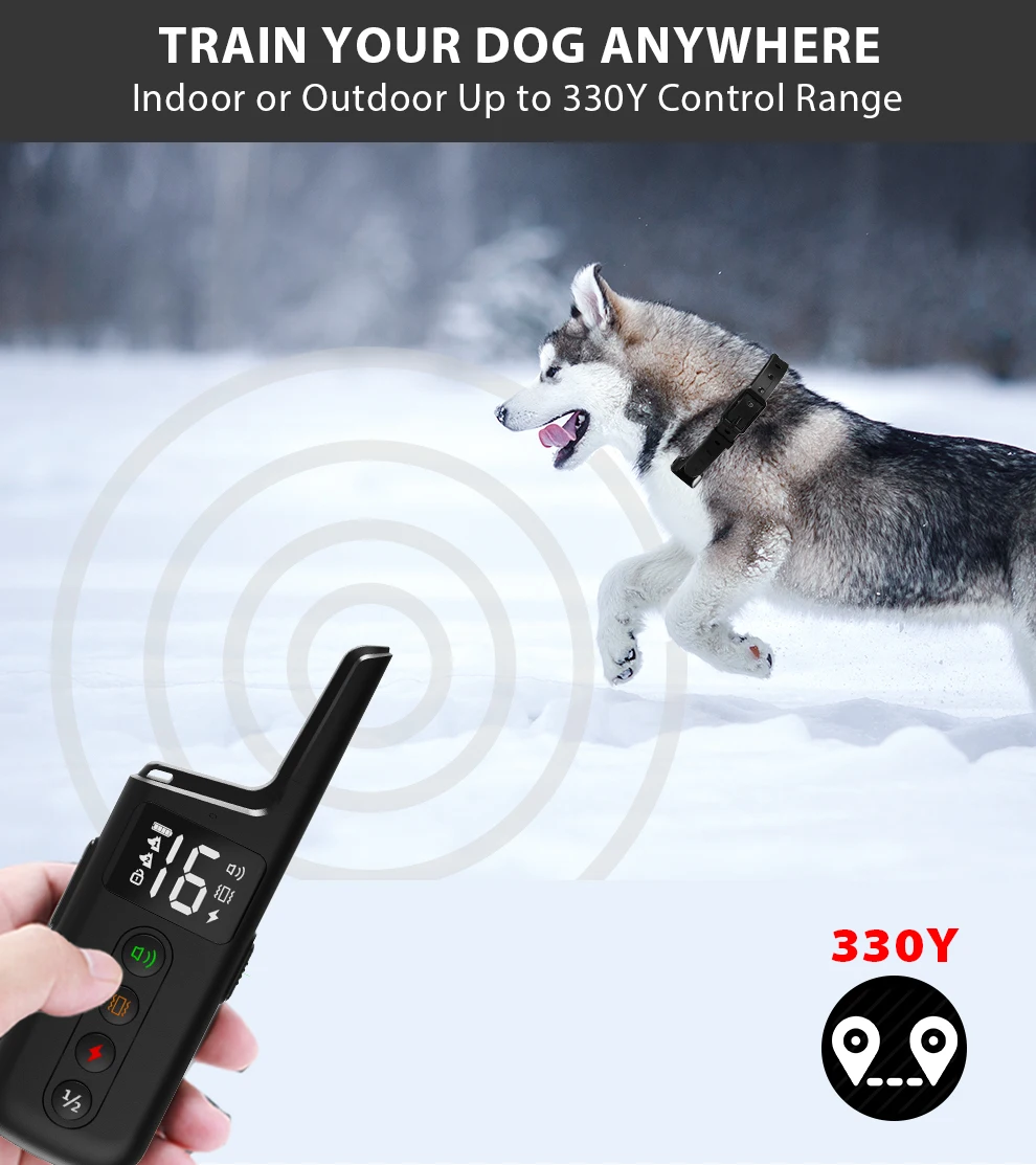 2 Dogs Shock Collar for Large Dog with Remote 1000ft 3 Training Modes ...