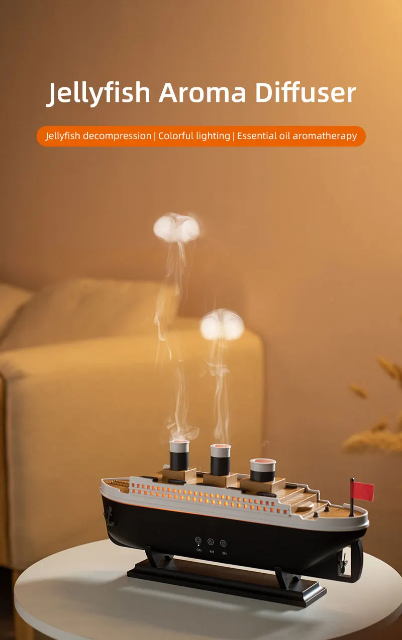Steamship Design Ultrasonic Essential Oil Diffuser 250ml