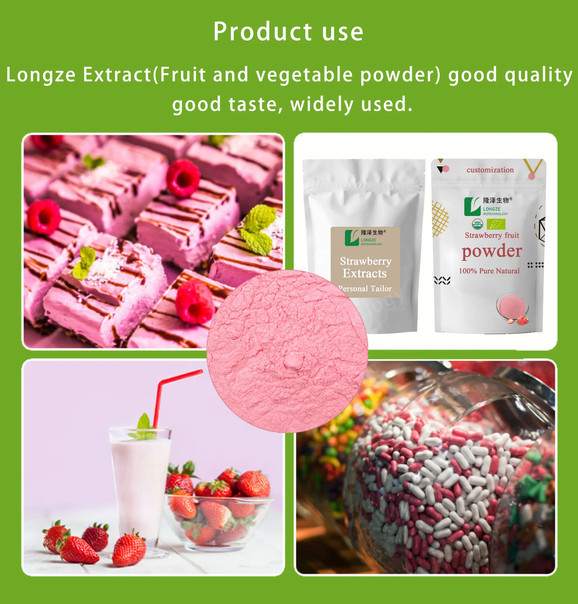 Wholesale 100% Pure Organic Freeze Dried Strawberry Powder - Buy Freeze ...
