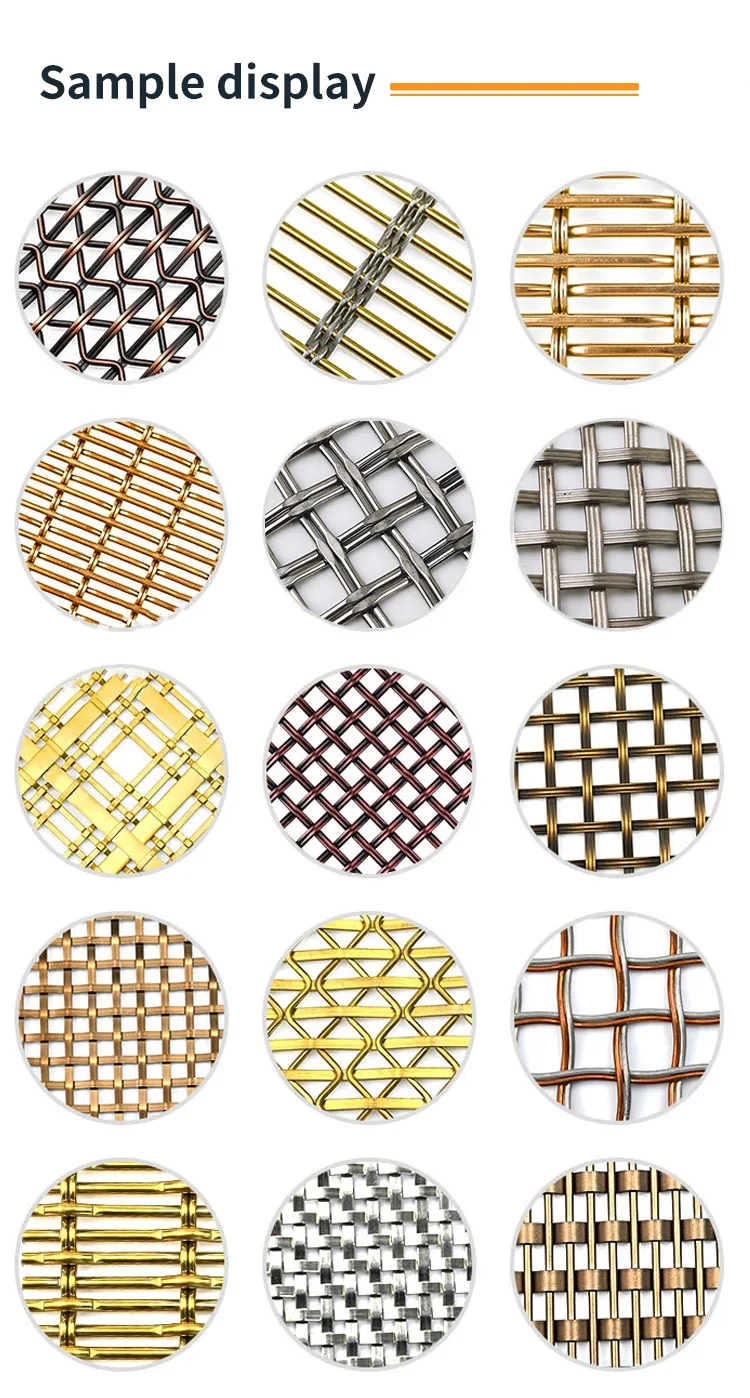 Decorative Wire Mesh Sheet Titanium Woven Wire Mesh Crimp Woven Wire ...