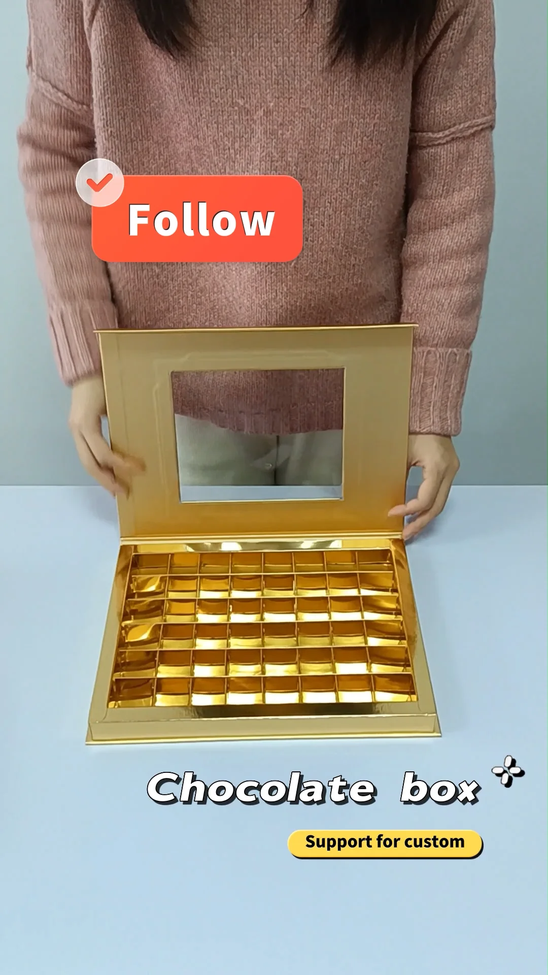 Luxury Gold Custom Chocolate Gift Boxes Packaging Rigid Gift Box ...