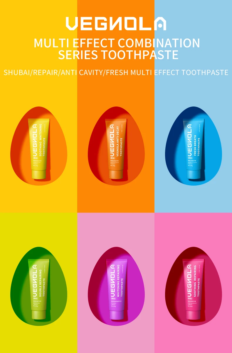 Oem Odm 100g Anti Sensitive Multi Effect Gum Care Whitening Fruit Mint ...