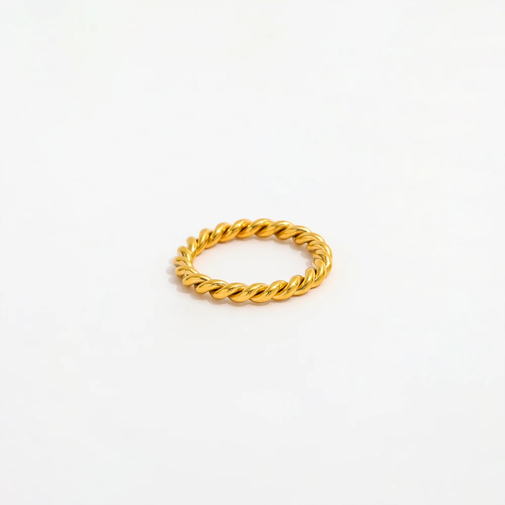 Shop High End PVD 18K Gold Plated Rope Finger Rings for Women