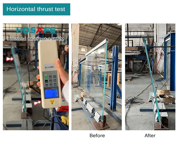 1.6kn/m Thrust Test Handrail Tube Led Railing Wall Side Mounted Terrace ...