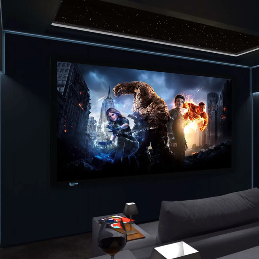 220 Inch Projector Screen - HD 3D Fixed Frame Cinema