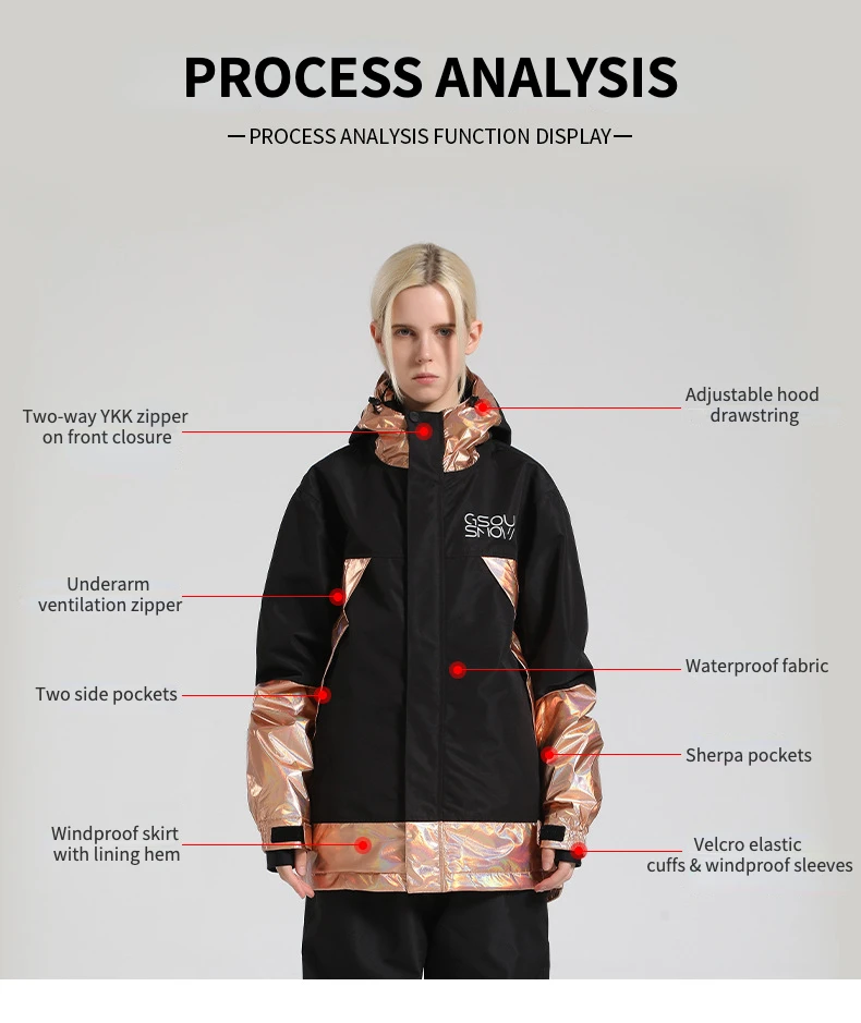 New Skiwear Men's Tops Waterproof Windproof Breathable Warm Outdoor ...