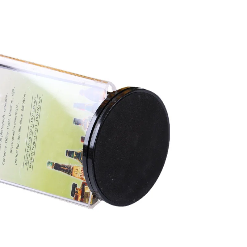 Rotating Desktop Clear Acrylic Triangle Table Stand