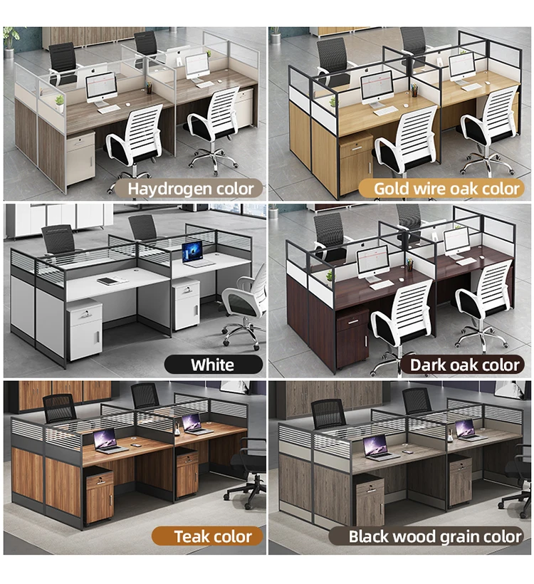 Office desk office staff desk simple modern screen station locker ...