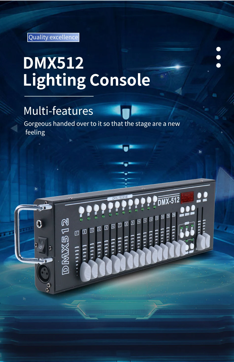 Professional Dmx Console Stage Light Controller Dmx512 Lighting Console For Concert Club Bar ...