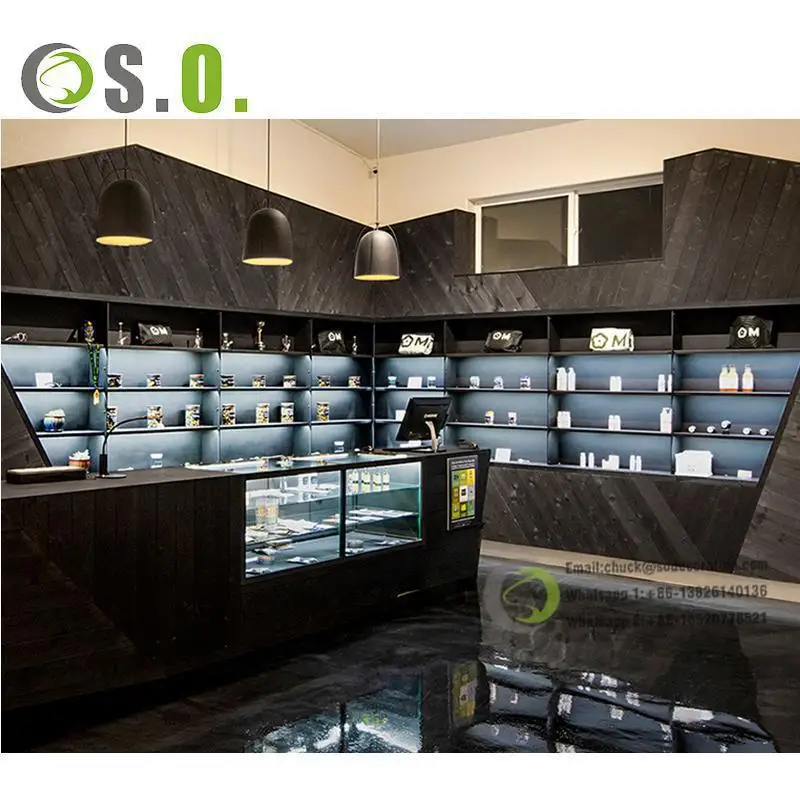 Modern Smoke Shop Interior Decoration Design Tobacco Shop Display ...